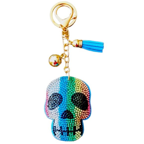 Private Label | Accessories | Bu35cool Bling Skull Puffy Rhinestone ...